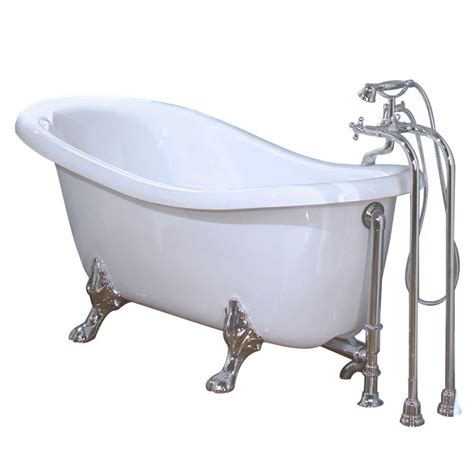 Maax Daydream Chrome Clawfoot Bathtub In White The Home Depot Canada