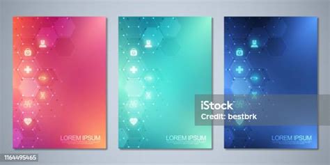 템플릿 브로셔 또는 커버 디자인 책 전단지 의료 아이콘 및 기호 의료 과학 및 의학 기술 개념 0명에 대한 스톡 벡터 아트 및 기타 이미지 Istock