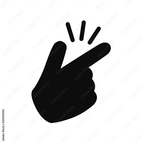 Its Simple Finger Snap Icon In Flat Style Easy Icon Finger