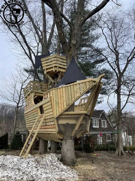 The Pirate Ship 1 Tree 2 Post Treehouse Hardware Kit Backyard