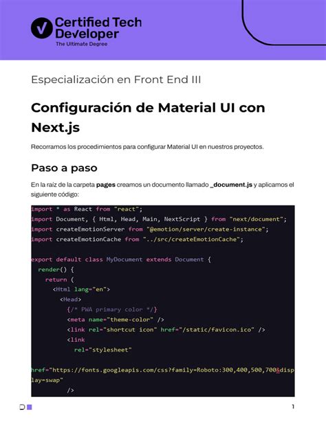 3 4 configuración de material ui con next js pdf