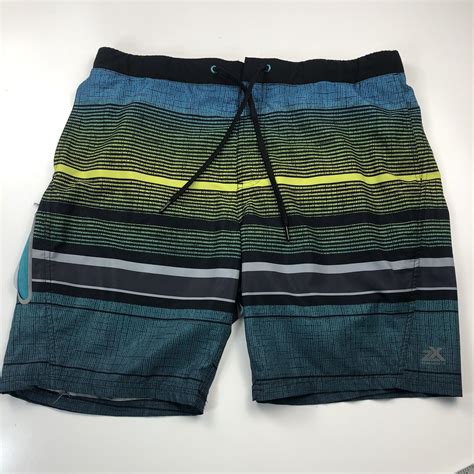 Mens Zeroxposur Swim Shorts 36 Striped Multicolred B Gem