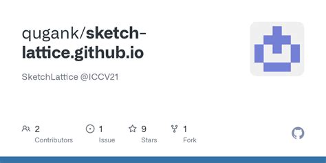 Github Quganksketch Sketchlattice Iccv21