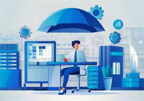 A Man Sits At A Desk In Front Of A Computer Screen Premium Ai Generated Image