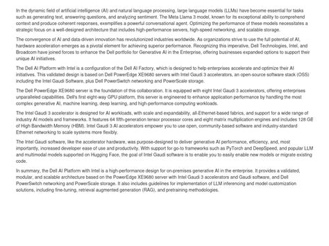 Overview Generative Ai In The Enterprise With Intel Accelerators