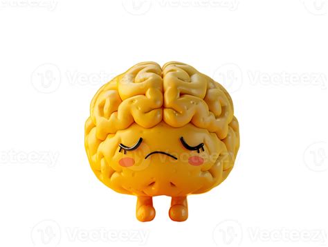 Cute Brain Kawaii Cute Brain Sleep Kawaii Character Vector