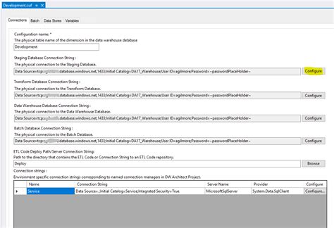 Configuring A Dimodelo Data Warehouse Studio Project To Target Azure