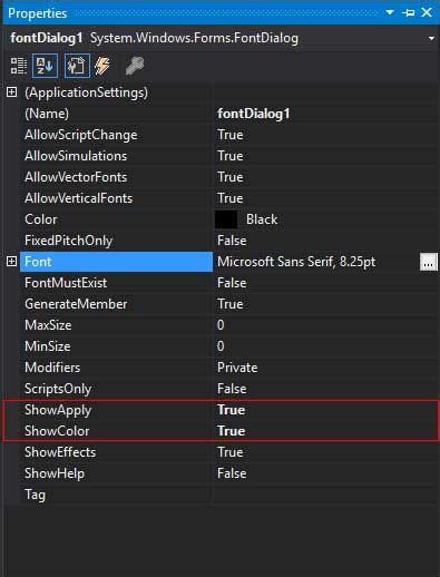 CS Font Dialog Box Control C GUI Course UK Academe