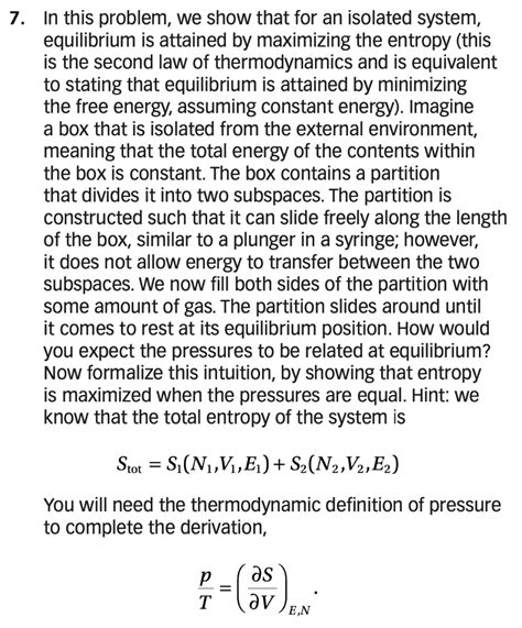 Solved In This Problem We Show That For An Isolated System Chegg