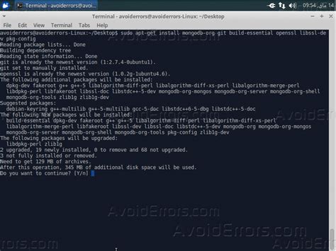 Mongo Install Avoiderrors