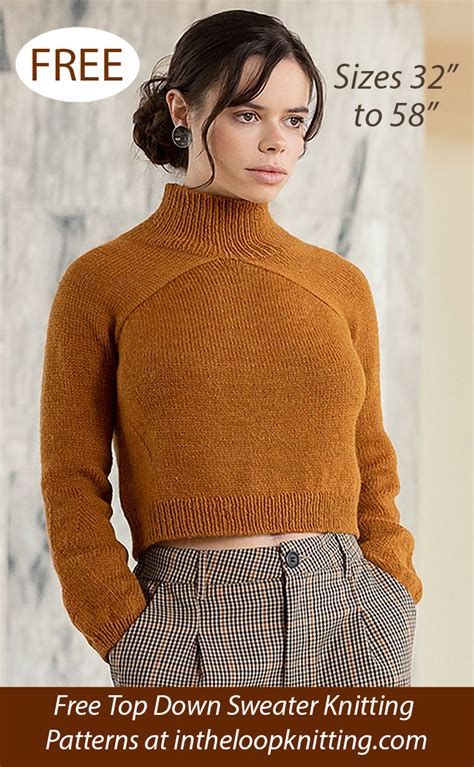 Free Top Down Sweater Knitting Patterns With Diamonds In The Loop