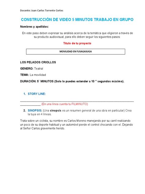 Escaleta Guion Literario Pdf
