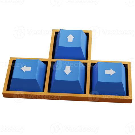 3d rendering arrow keyboard keys isolated 12222212 png