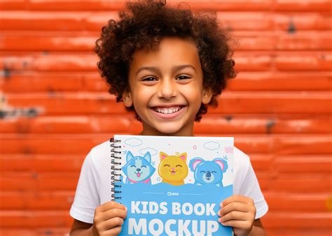 دانلود فایل لایه باز موکاپ کتاب در دست کودک دانلود رایگان فایل لایه