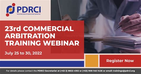 23rd Commercial Arbitration Training Webinar Pdrc