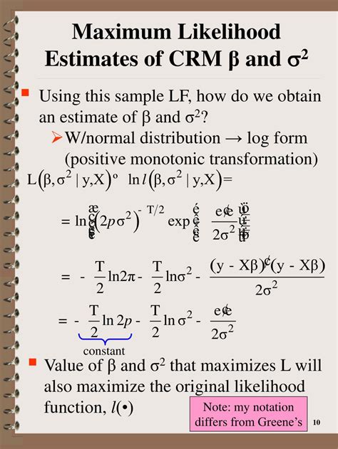 ppt overview of maximum likelihood estimation part ii powerpoint