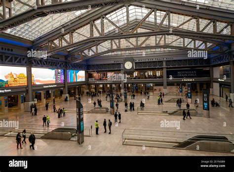 Visitors To The Daniel Patrick Moynihan Train Hall At Pennsylvania
