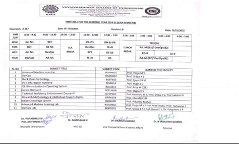 6 B Sec Time Table Pdf