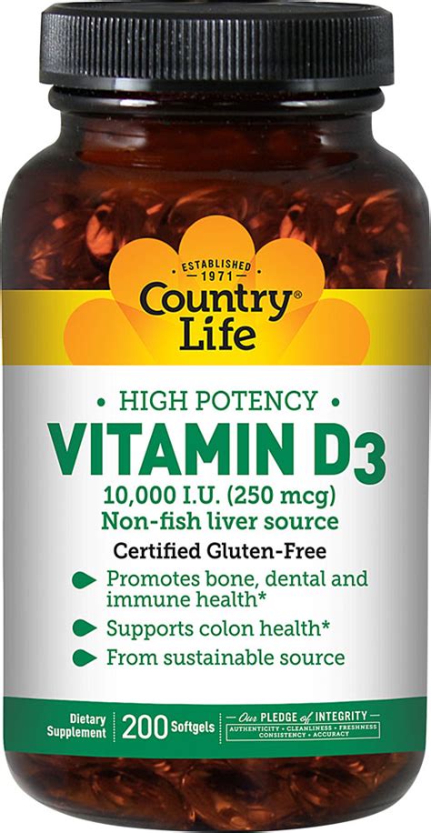 Country Life Vitamin D Iu Softgels Vitacost