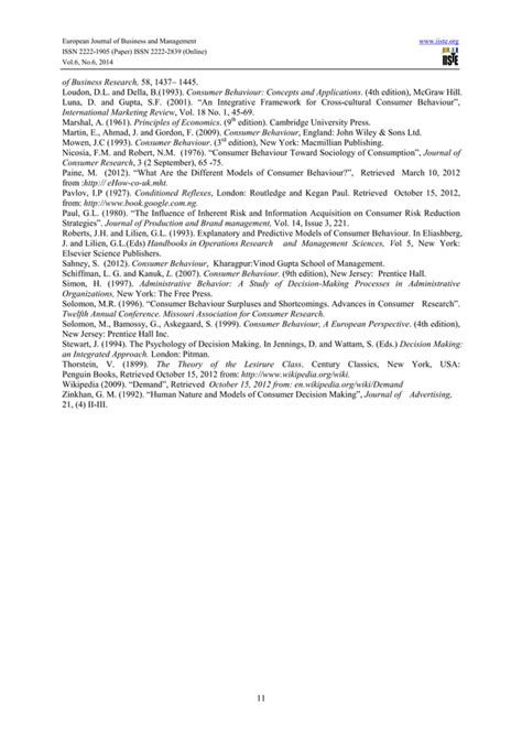 A Review And Integration Of The Partial Models Of Consumer Behaviour Pdf