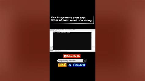 C Program To Print First Letter Of Each Word Of A Stringprogrammingcodingcodinglife