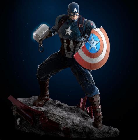 Marvel Captain America Mjolnir Stl File 3d Digital Printing Stl File