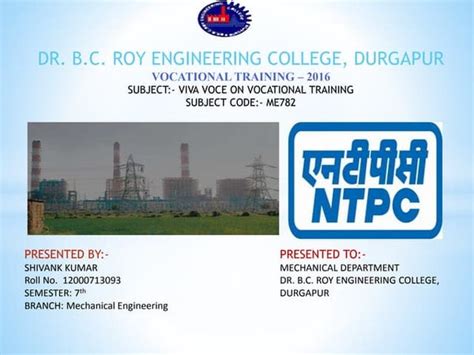 Ntpc Training Ppt