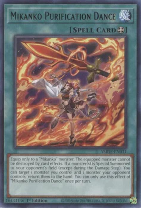 Yugioh Mikanko Purification Dance AMDE EN031 Rare 1st Edition