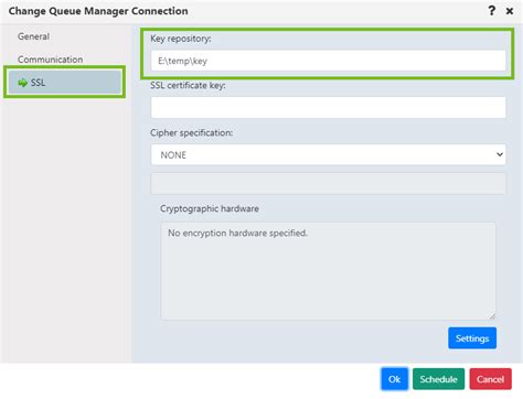 How To Set Up A Connection Manager With Ssl For Ibm Mq Meshiq