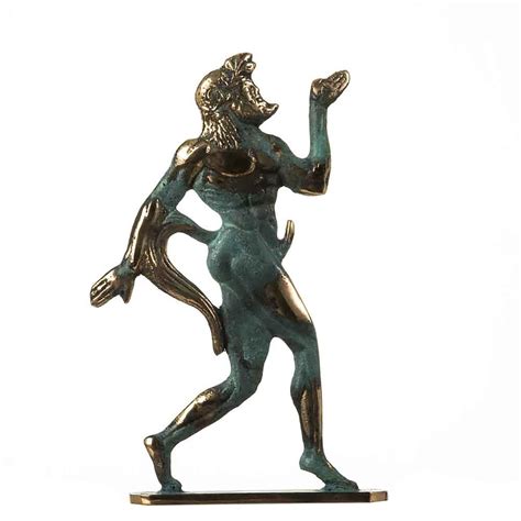 Satyr Pan Faun Hand Made Solid Bronze Erotic Sculpture Figurine Penis