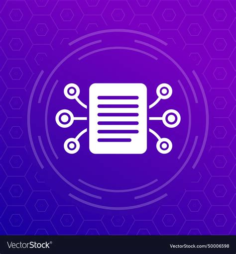 Compiling Data Icon For Apps Or Web Royalty Free Vector