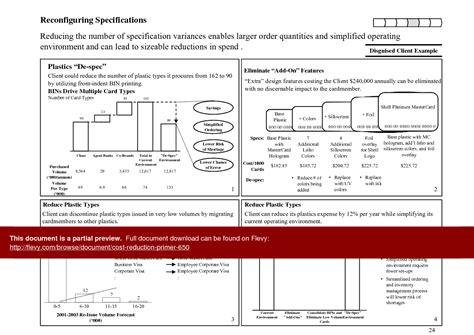 Cost Reduction Primer Pdf Slideshow View