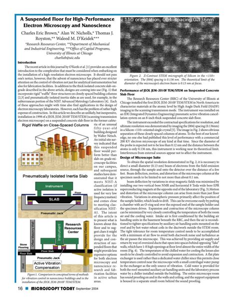 PDF A Suspended Floor For High Performance Electron Microscopy And