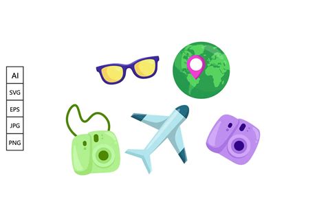 Travel Object Graphic By Leafflystudio Creative Fabrica