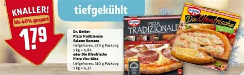 Dr Oetker Pizza Tradizionale Salame Romano Oder Die Ofenfrische Pizza Vier Käse Angebot Bei Rewe