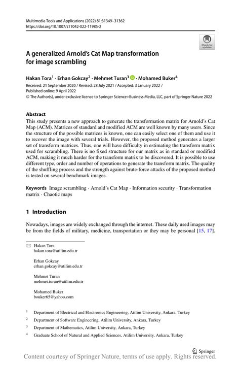 A Generalized Arnolds Cat Map Transformation For Image Scrambling