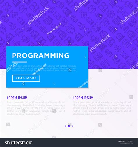Programming Concept Thin Line Icons Developer Stock Vector Royalty Free Shutterstock