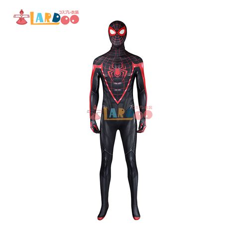 スパイダーマン2 Ps5 Spider Man マイルズ モラレスmiles Morales Advanced Dark Suit 全身