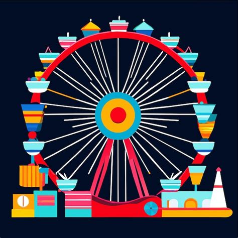 Premium Vector A Ferris Wheel Ride