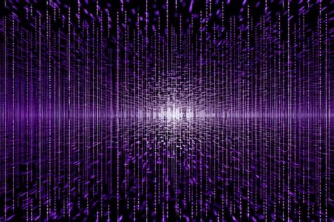 Premium Ai Image Purple Gray Raining Hackers Screen Dark Coding Line