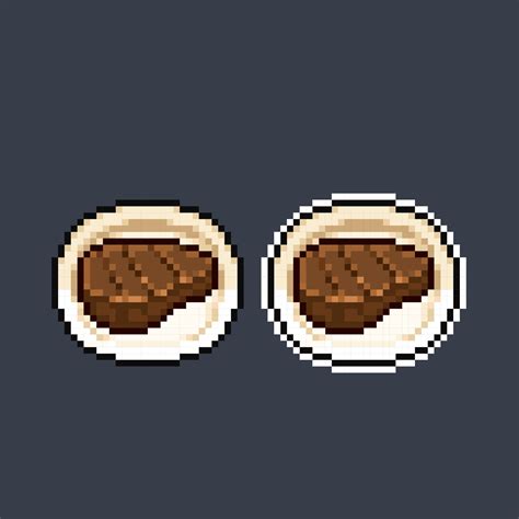 Beef Steak In Pixel Art Style 23330746 Vector Art At Vecteezy