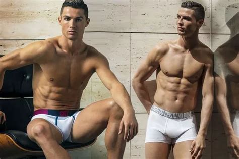 Cristiano Ronaldo Looks Excited To Be Modelling As He Strips To His Boxers For Sexy Photoshoot