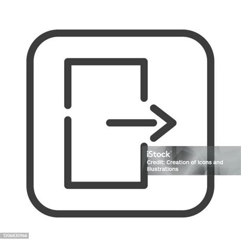 비상 출구 검은 선 아이콘입니다 공용 탐색 웹 페이지 모바일 앱 프로모션에 대한 픽토그램 Ui Ux Gui 디자인 요소입니다