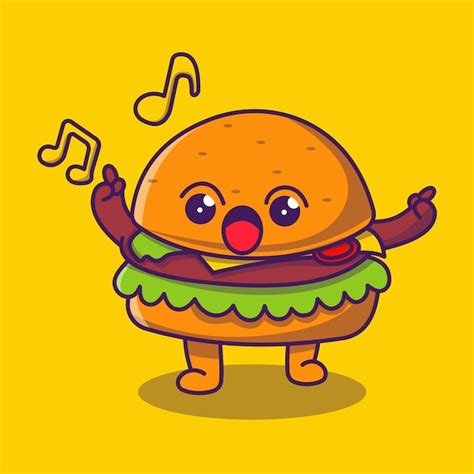 Premium Vector Cute Burger Chibi Character