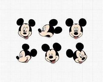 Mickey Mouse Ears Head Svg And Png Formats Cut Cricut Silhouette