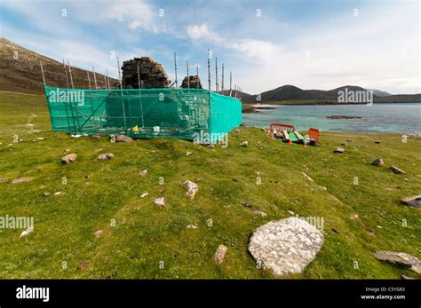 Restoration Work Being Carried Out To The Ruined 16th Century Chapel On