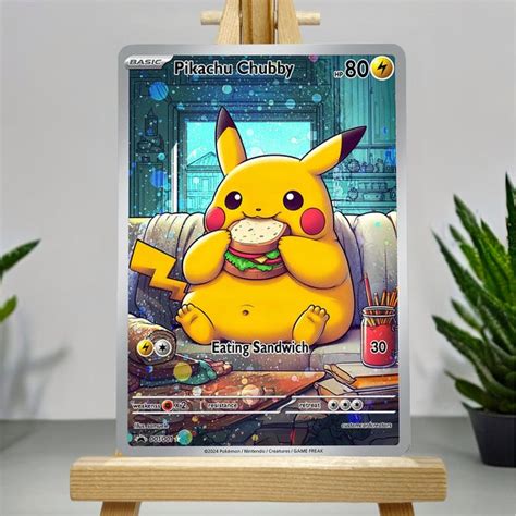 Thick Pikachu Card Etsy
