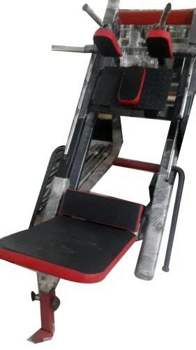 Red And Black Manual Hack Squat Cum Leg Press For Gym Seat Material