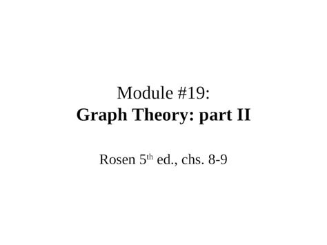 Ppt Module 19 Graph Theory Part Ii Dokumentips