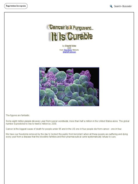 Cancer Is A Fungus And It Is Curable Pdf Cancer Immune System